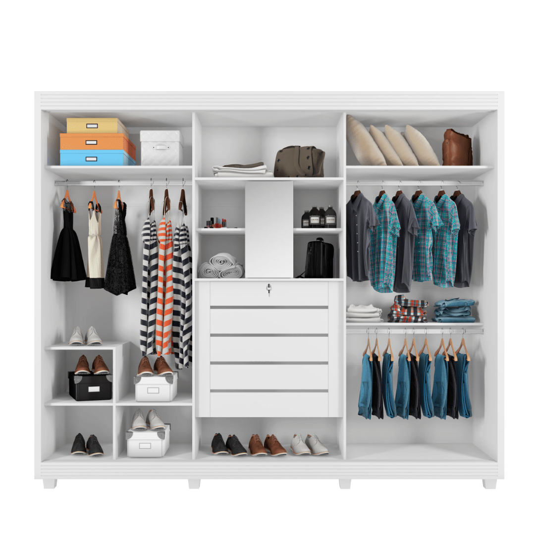 Guarda Roupa Milão - Branco - Loja Móveis Brasil